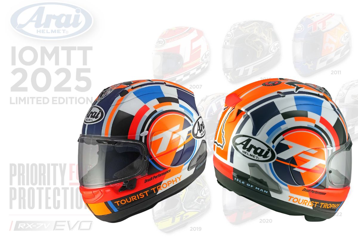 Casco Arai IoM TT 2025 - Homenaje Isla de Man | MundoMotero.com