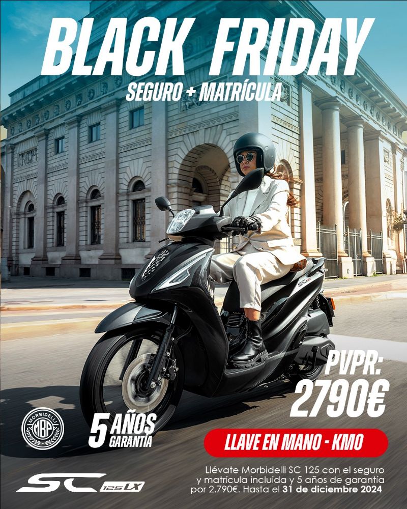Morbidelli SC 125 LX en Black Friday: estilo, seguridad y precio ...